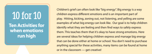 10 for 10: Ten Ideas for When Emotions are Running High - Learning Grief